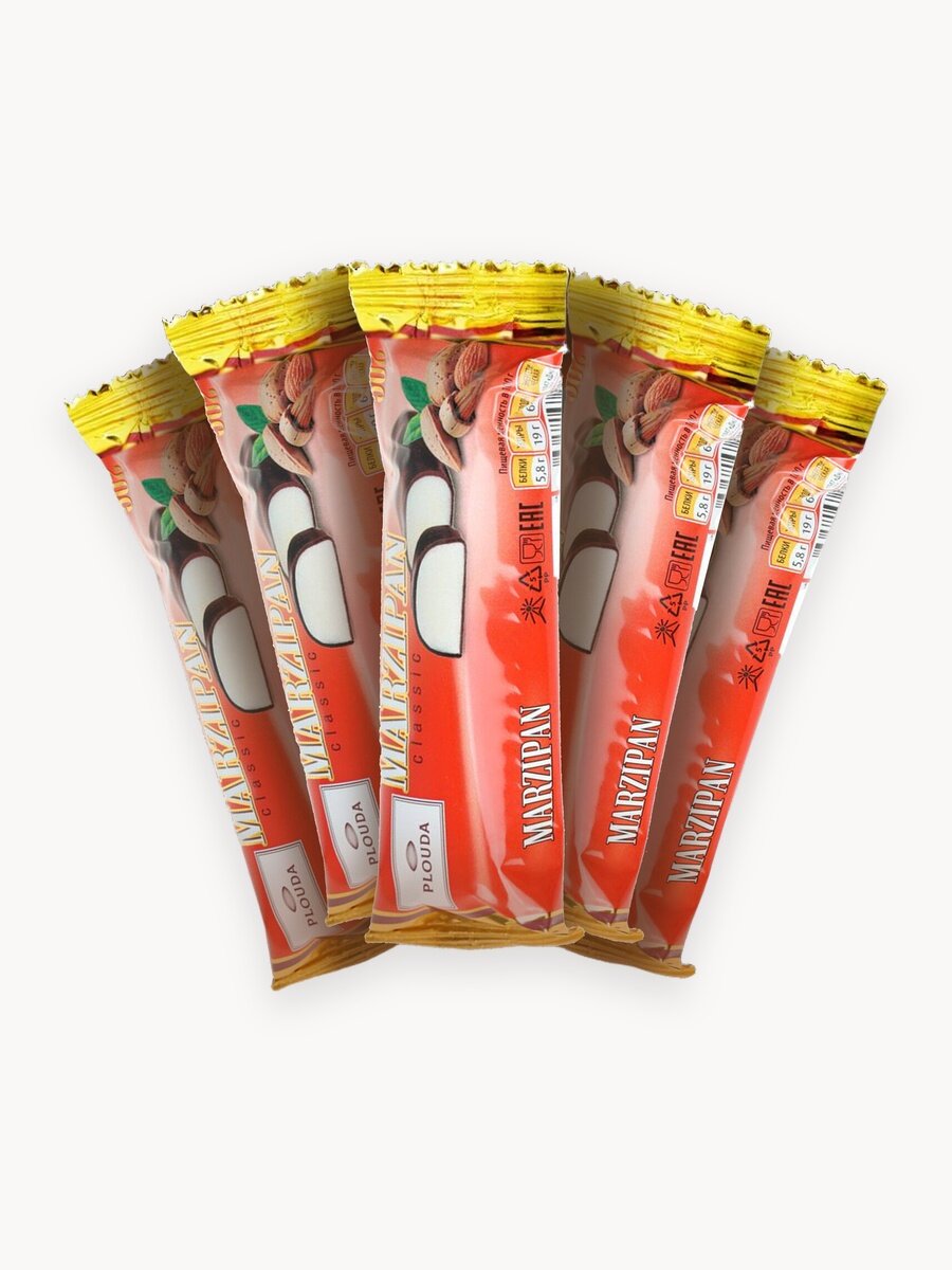 Марципановый батончик в тёмном шоколаде Pomatti - Набор 5 шт.