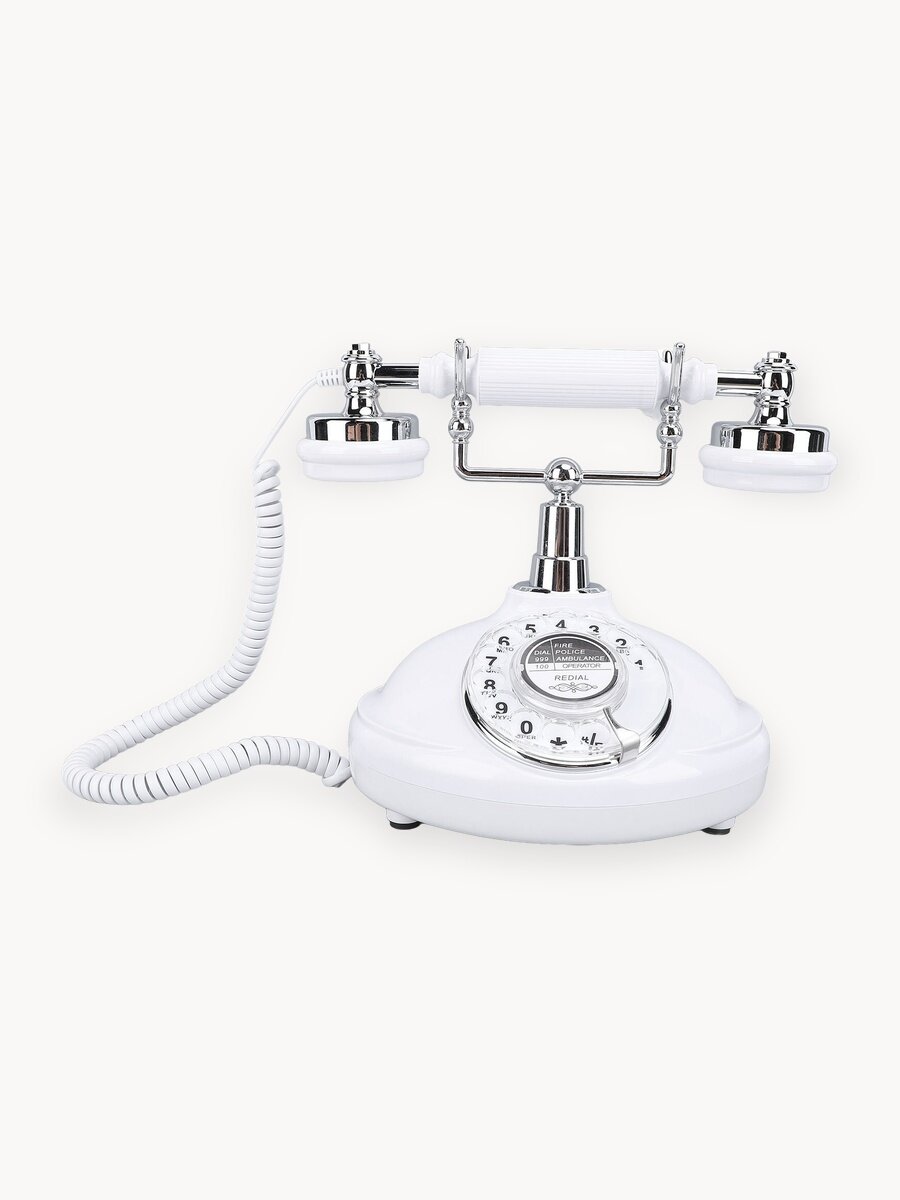 Винтажный стиль Дисковый телефон Звонок Вкл Выкл Набор Повторный набор стационарный телефон проводной настольный телефон для дома гостиная спальня офис