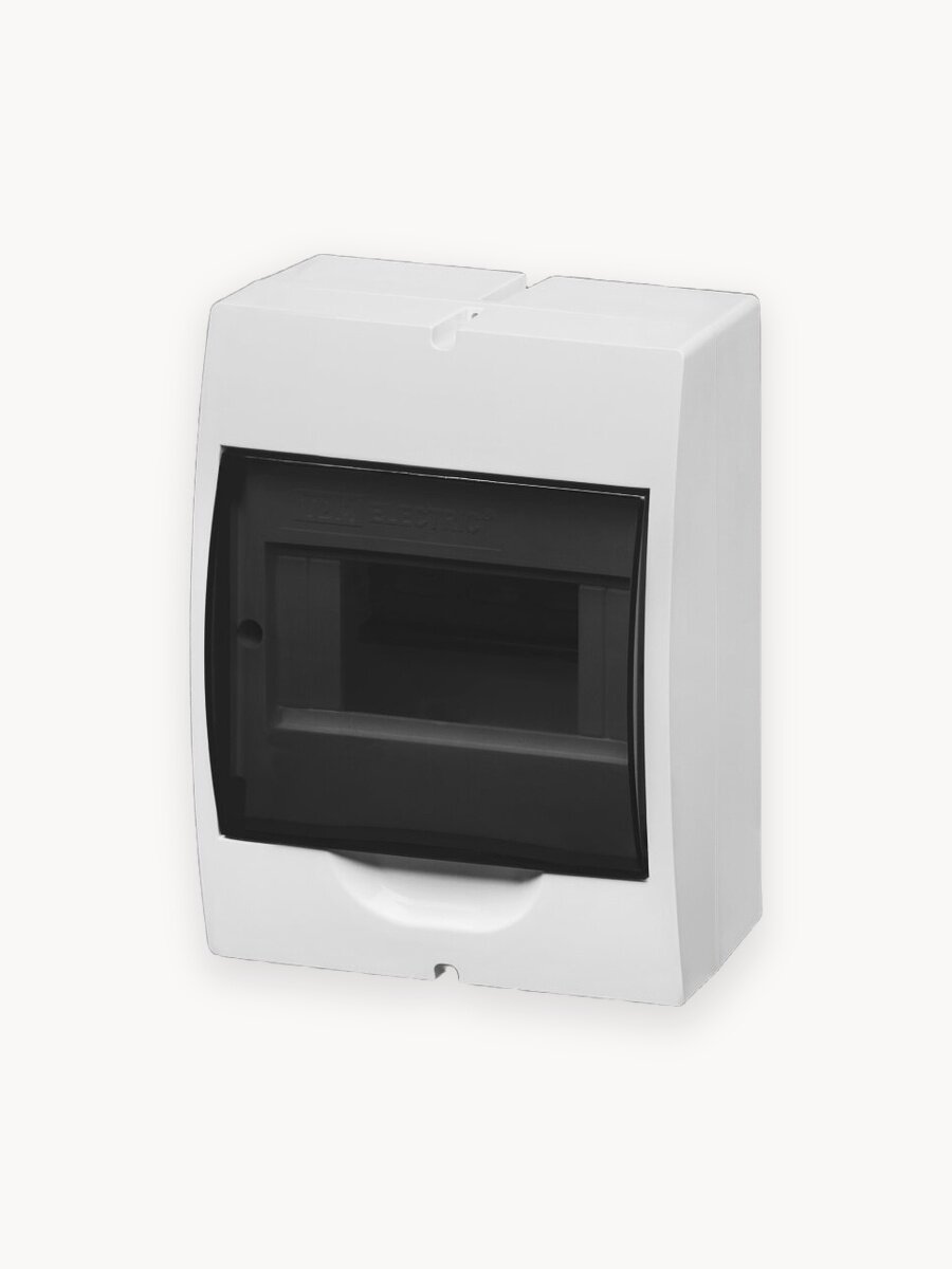 Щиток пластиковый, белый на 6 модулей ЩРН-П, навесной, дымчатая дверца, без шин, IP41 TDM Electric