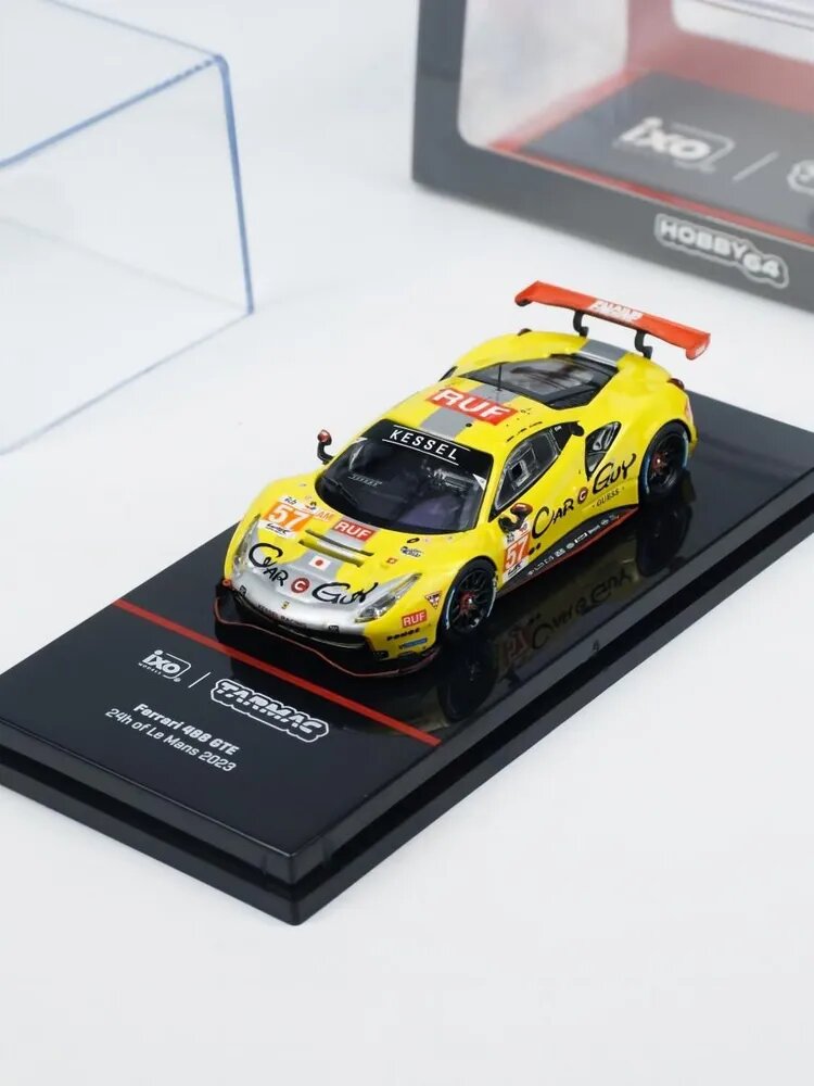 Машинка Tarmac Works 1/64 Ferrari 488 GTE 24h of Le Mans 2023 Die-cast Alloy Car Model Collection Gift