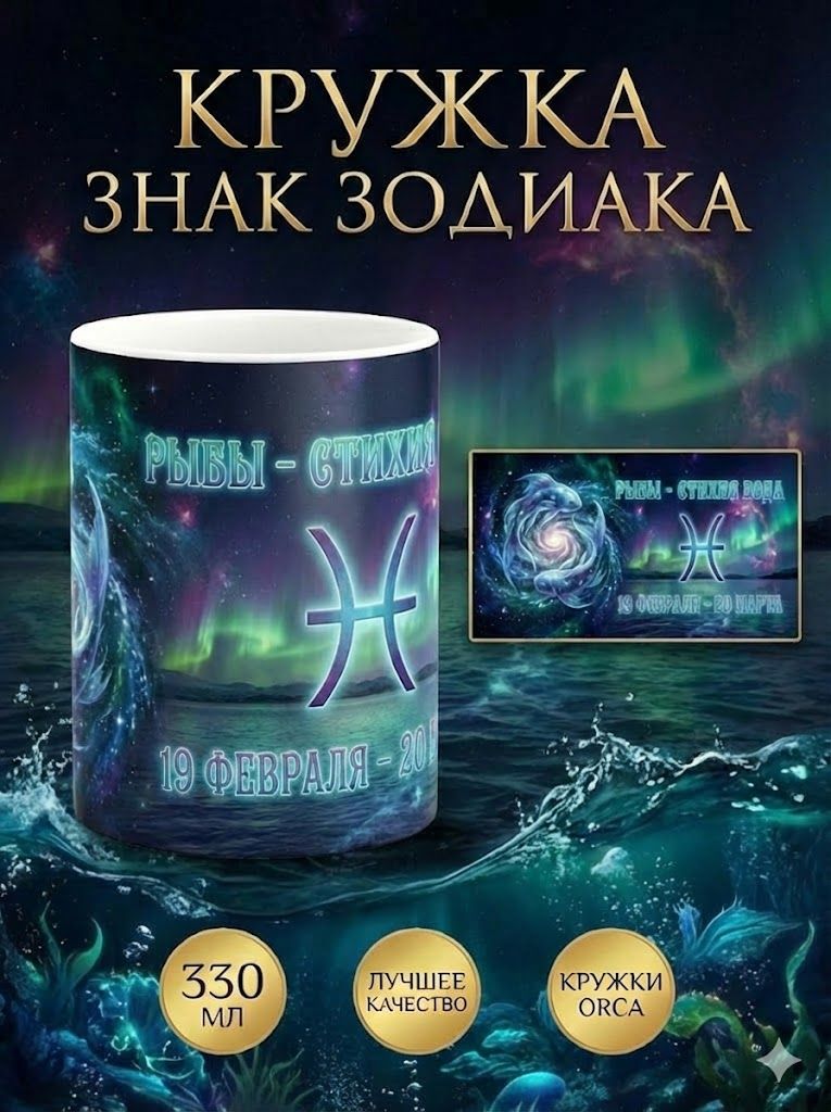 Кружка Знак Зодиака Рыбы