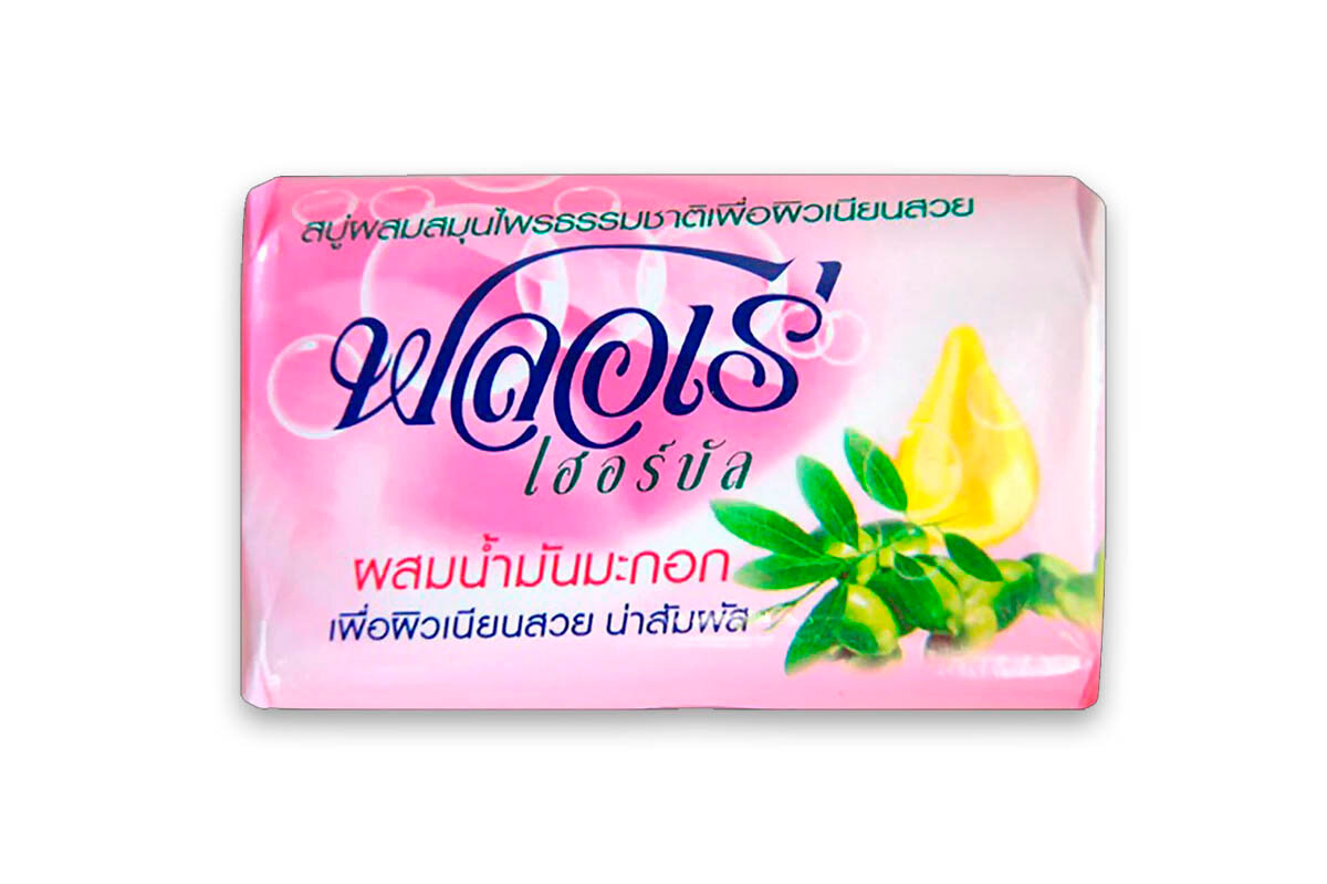 Мыло кусковое травяное LION THAILAND Flore с Оливковым маслом 80 г