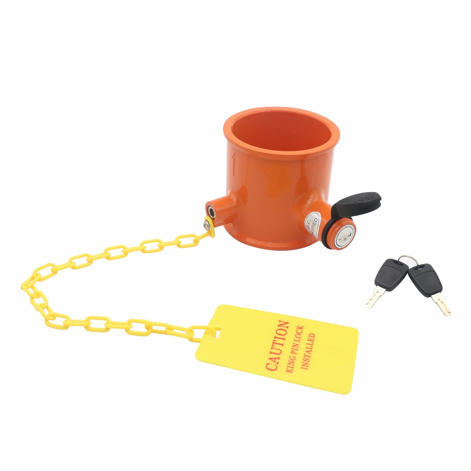 Замок для пятого колеса, антивандальный, с крышкой, 2 ключа, для грузовика