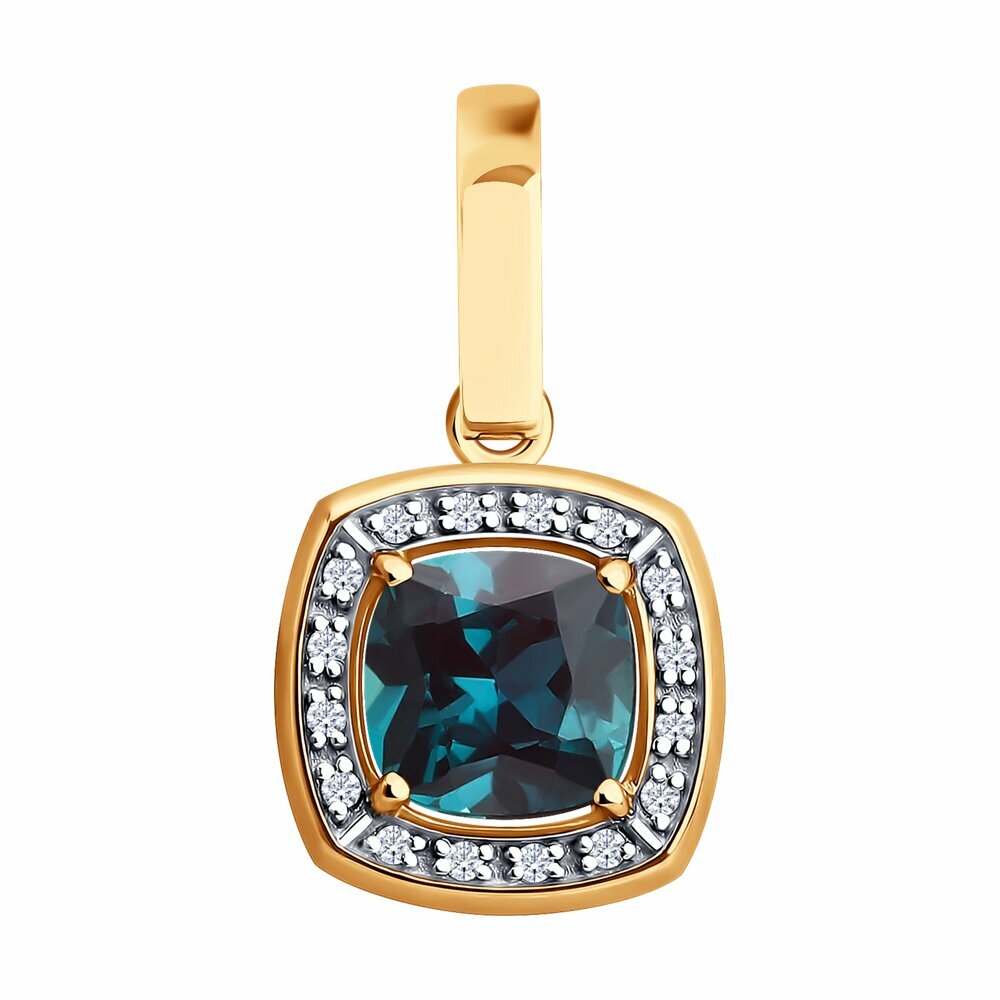 Подвеска, красное золото, 585 проба