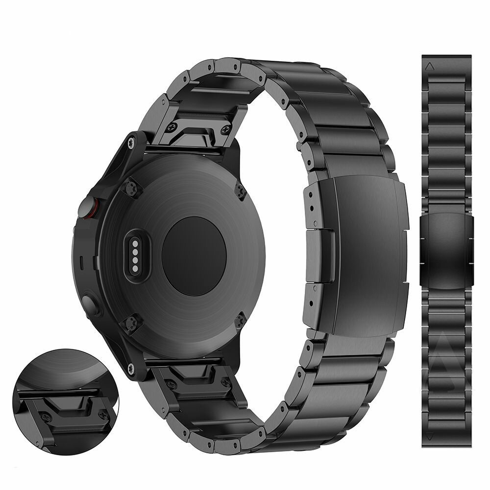 Титановый ремешок для Garmin Fenix 7X, 6X, 5X, 3, Garmin Enduro, Tactix Delta, быстросъемный QuickFit 26 мм с гравировкой премиум качество