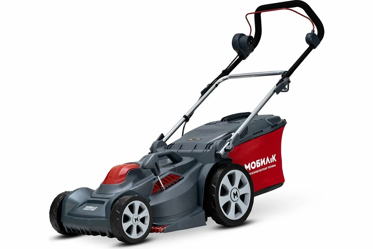 Электрическая газонокосилка МобиК XME37 PRO MBK0027788, нож, складная рукоятка