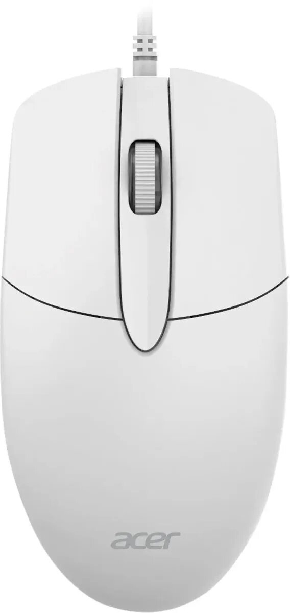 Мышь проводная Acer OMW300 белый, 1200 dpi, USB, кнопки - 3