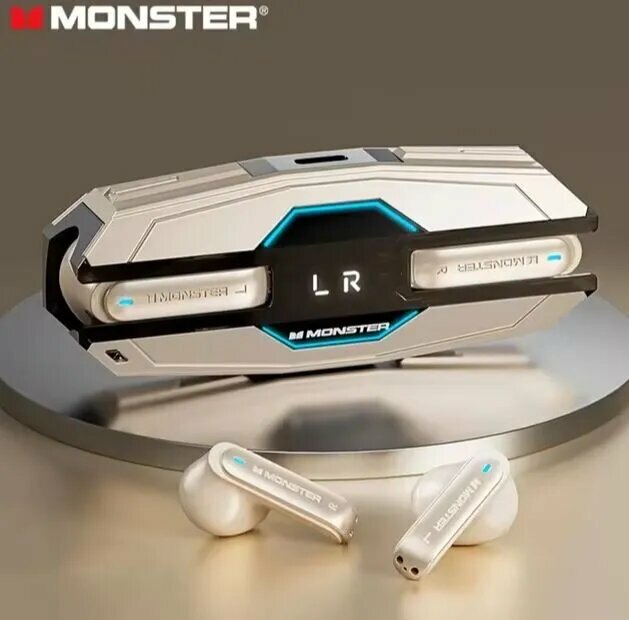 Беспроводные внутриканальные наушники с шумоподавлением Monster XKT08 Pro бежевые