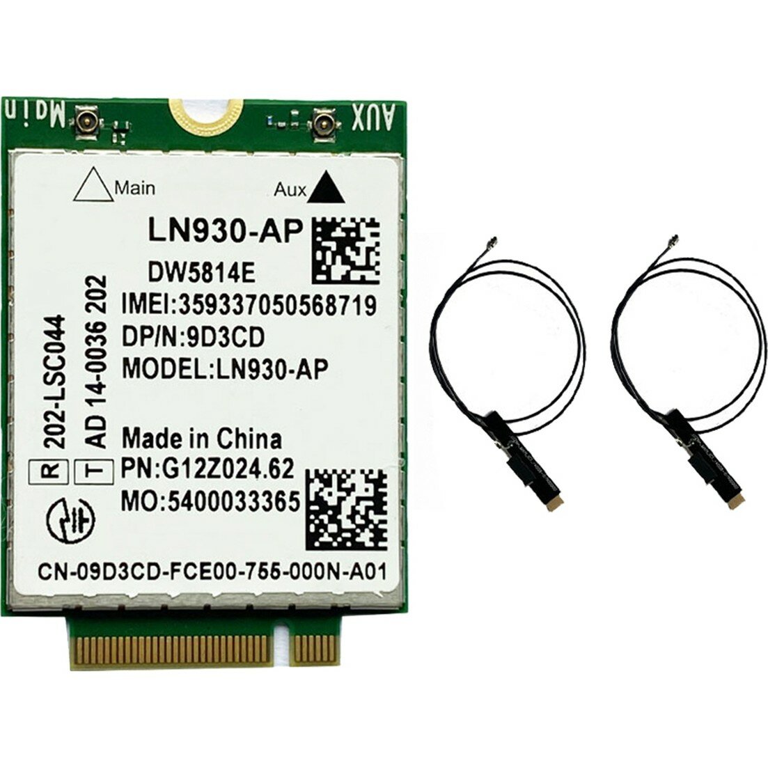 DW5814E Telit LN930-AP Wifi карта + 2xантенны Wwan Fdd-Lte Ngff 4g модуль ноутбуки 5285 5580 7480