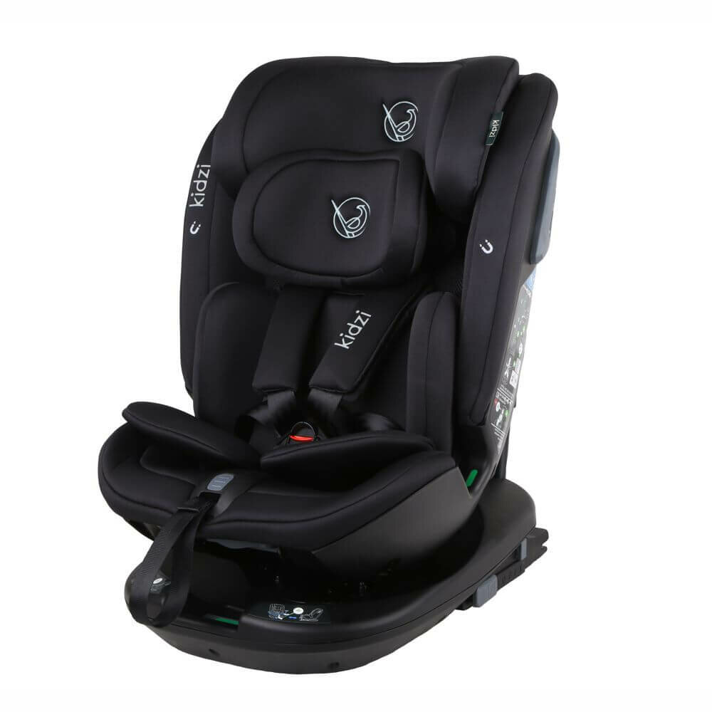 Kidzi SPIN PLUS 360 i-Size, автокресло с рождения до 12 лет гр.0-1-2-3 (0-36 кг), цвет Черный