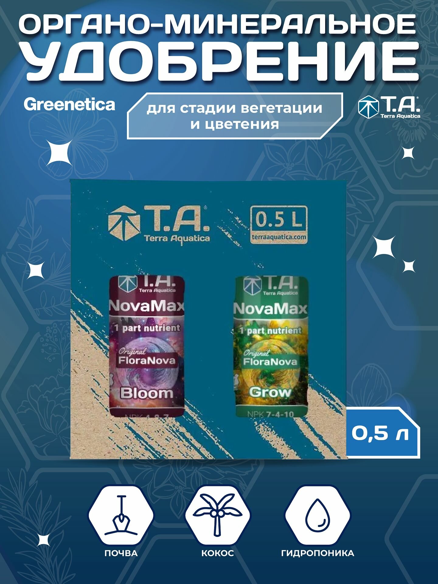 Terra Aquatica NovaMax Set 0,5 л Комплект удобрений органоминеральных