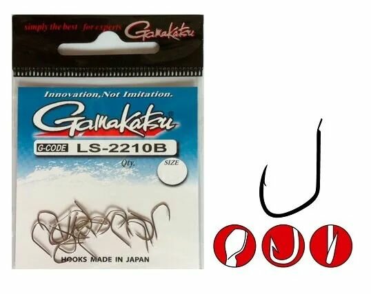 Крючок одинарный Gamakatsu LS-2210B Bronze N16 (18шт)