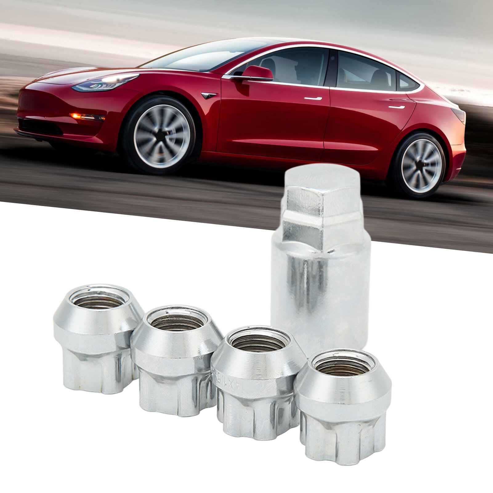 Конусное сиденье, замки для колес из нержавеющей стали, стопорные гайки для колес, комплект болтов, замена для Tesla 3 YSX