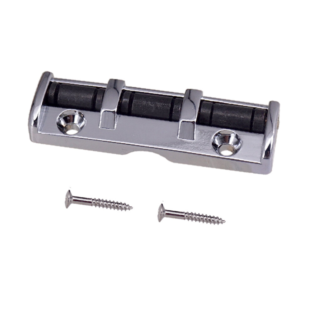 Роликовая гайка для 6-струнной гитары, 43-миллиметровая гитарная роликовая гайка, 3 седла с винтами для акустической электрогитары, роликовое седло, подставка, простая установка, цинковый сплав, железная роликовая гайка, аксессуары для гитары