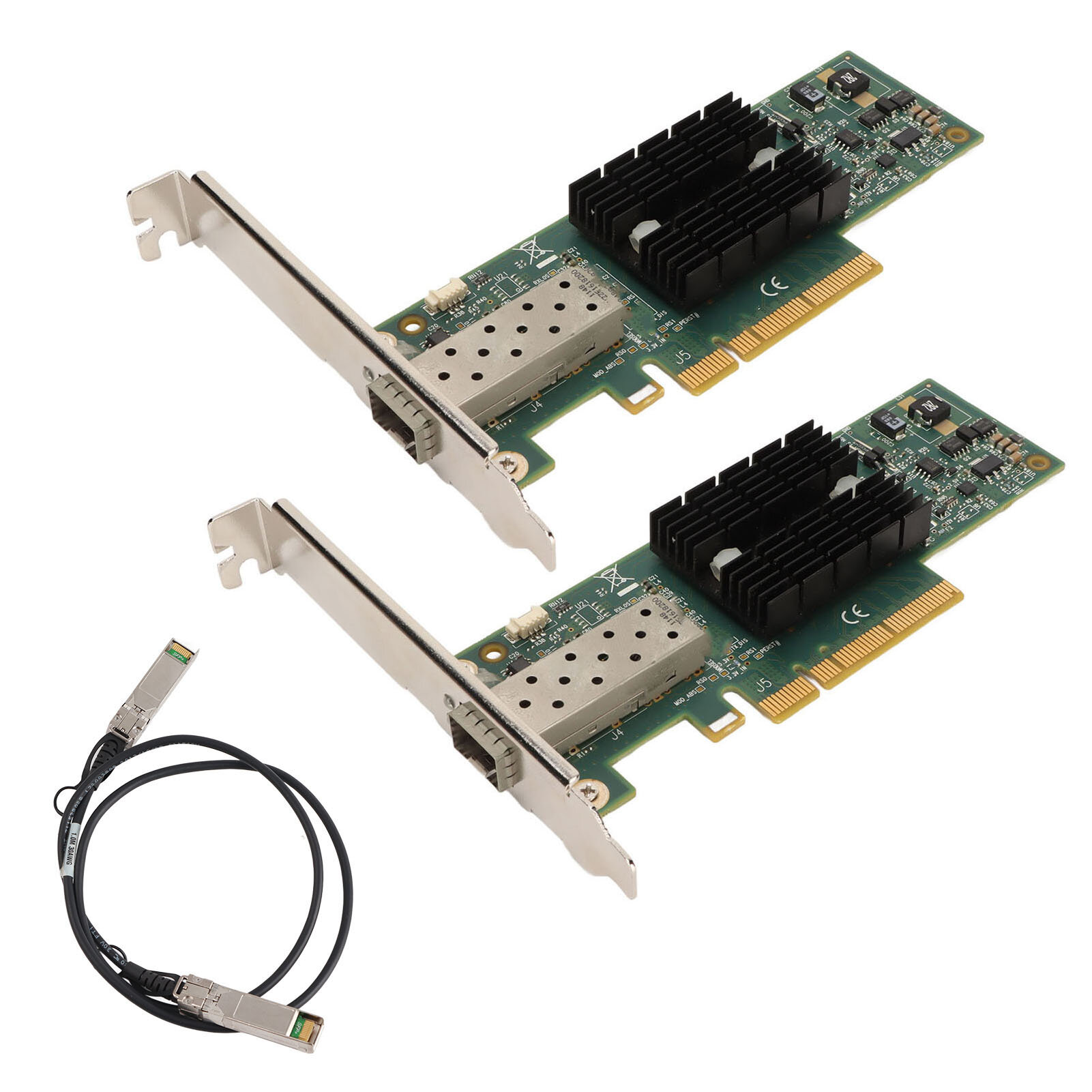 2PCS MNPA19 XTR 10Gb SFP+ PCIE Network Card with 3.28ft Conversion Cable PICE Network Adapter Card for Windows for PC