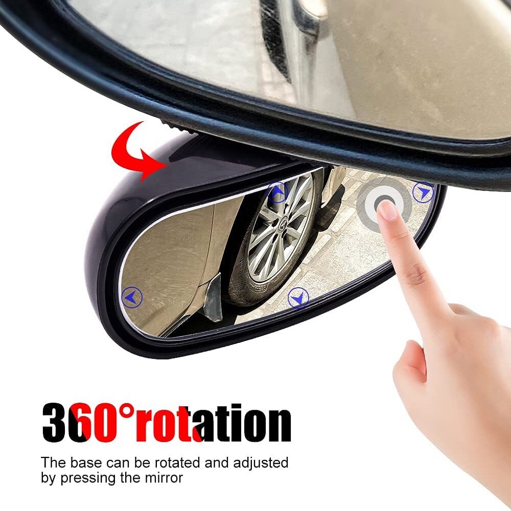 Автомобильное зеркало заднего вида с круговым вращением на 360°, зеркало для устранения слепых зон, наклейка на зеркало заднего вида, широкоугольное зеркало для наблюдения за ребенком в автомобиле, гр