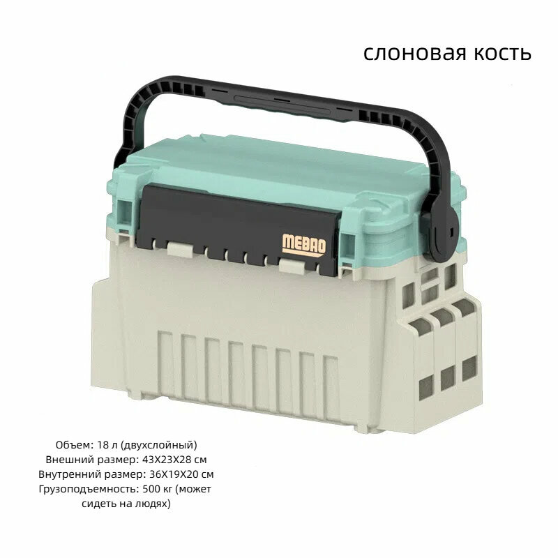 Многофункциональный рыболовный ящик, новая двухслойная ручка из АБС-пластика, портативный ящик для рыбалки на открытом воздухе