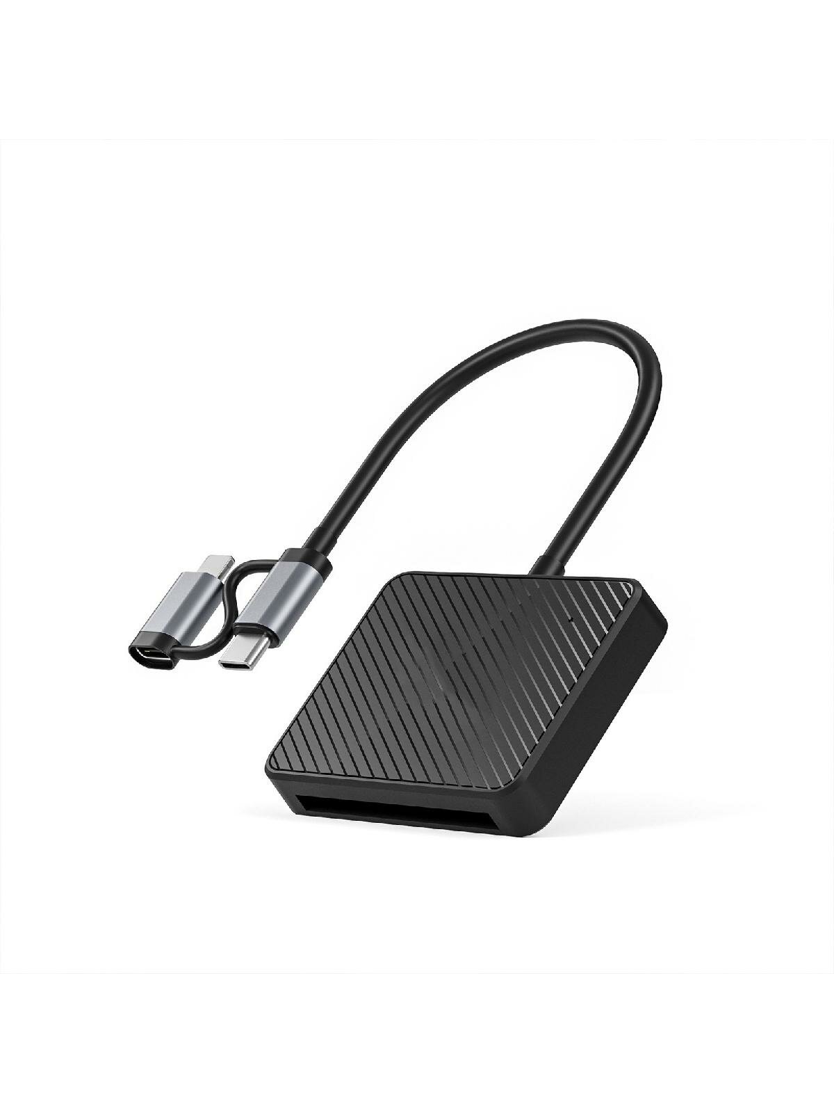 Durability Lightn And USB C CFast2.0 Card Reader Adapter For Professional Photography With 15Cm/5.91inch Cable