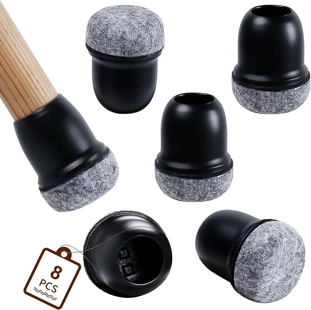 8 шт, защитные накладки на пол для ножек стула, противоскользящие 360° ° Силиконовые S(14-19mm)