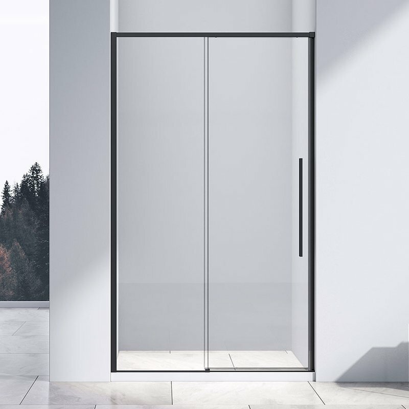 Душевая дверь в нишу Vincea Slim-N VDS-4SN120CLB 120 см, профиль черный
