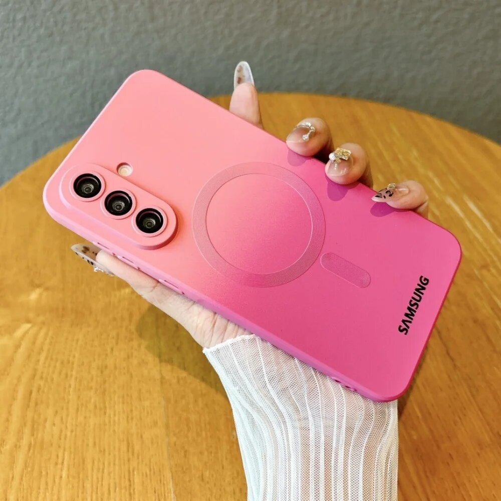 Розовый чехол Samsung Galaxy A35 5G с MagSafe