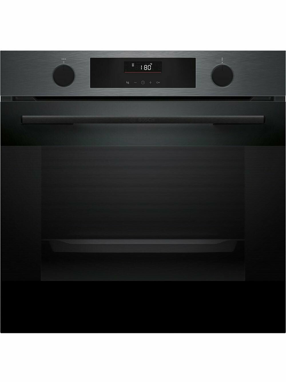 Электрический духовой шкаф BOSCH HUA736EG0T, 59.5 см, 76 л, 8 режимов, гидролиз + EcoClean, чёрный