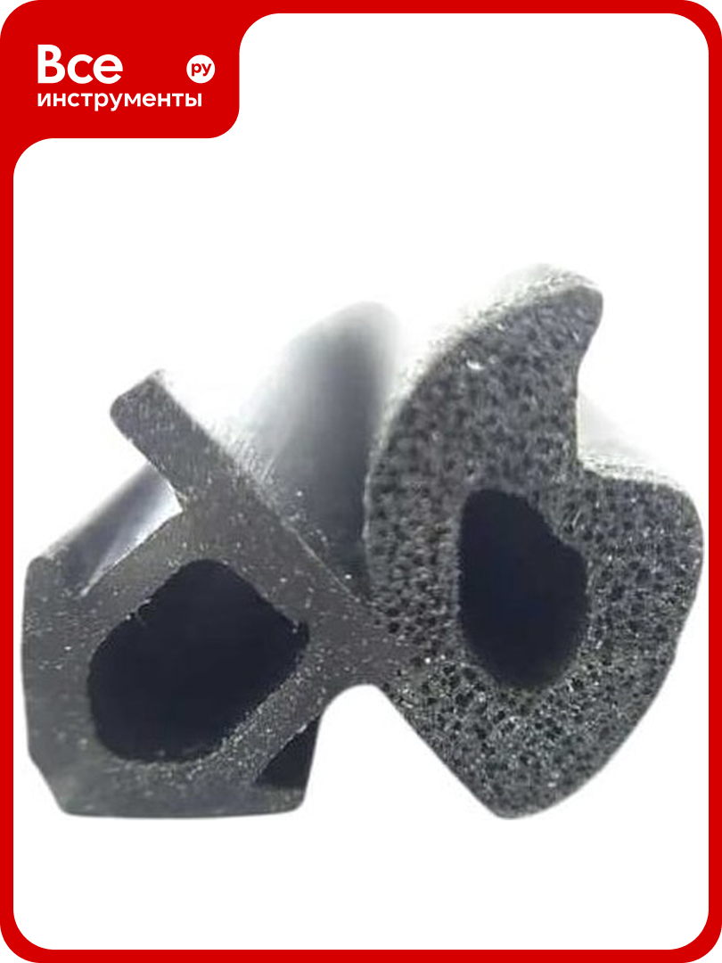 Уплотнитель для окон и дверей ПВХ KOMFORT москитные системы REHAU RAUCELL черный EPDM, 12 м УРЧ04038