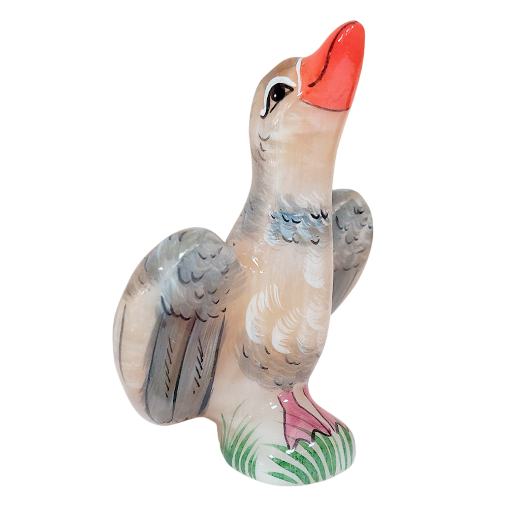 Фигурка из камня селенита "Гусь Архип"