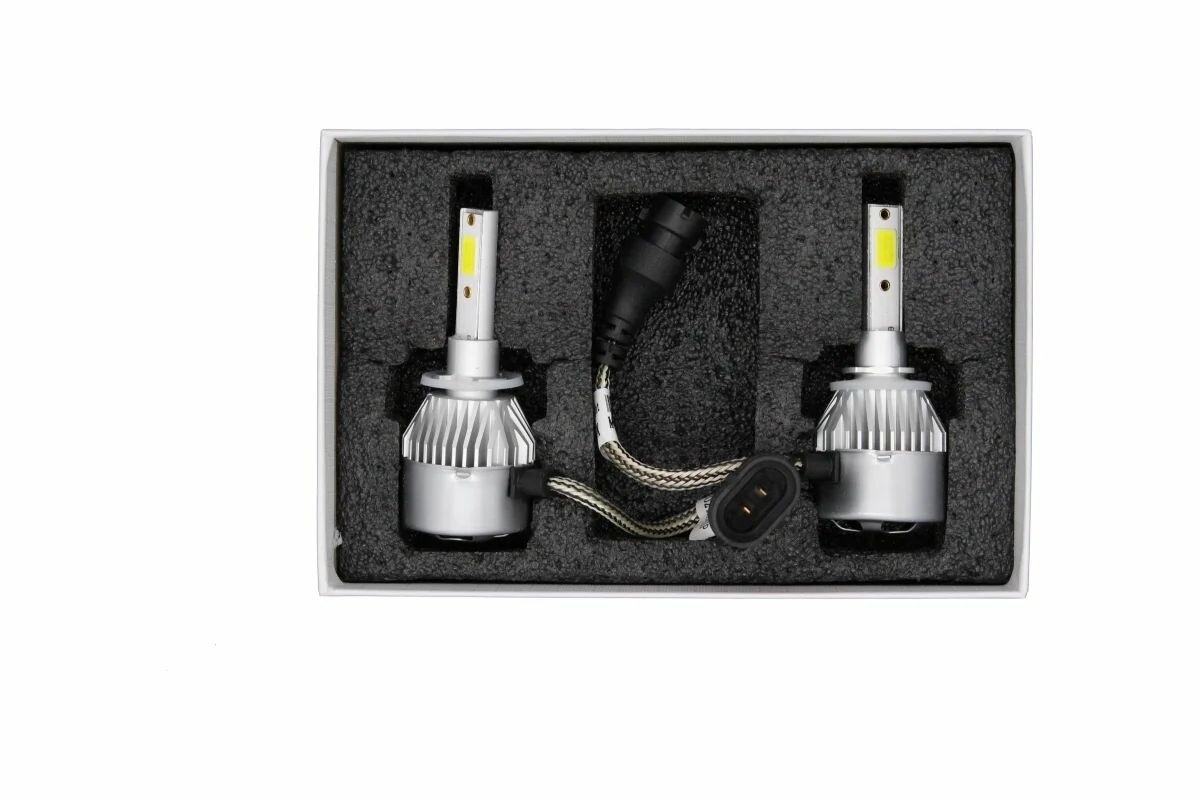 Автомобильные светодиодные лампы MYX Light C9 H27, 12 В, 25 Вт, COB, 6000 K, комплект 2 шт.