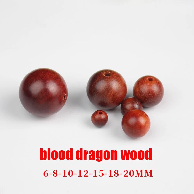Бусины из красного дерева "Blood Dragon Wood" 15 мм, 20 шт