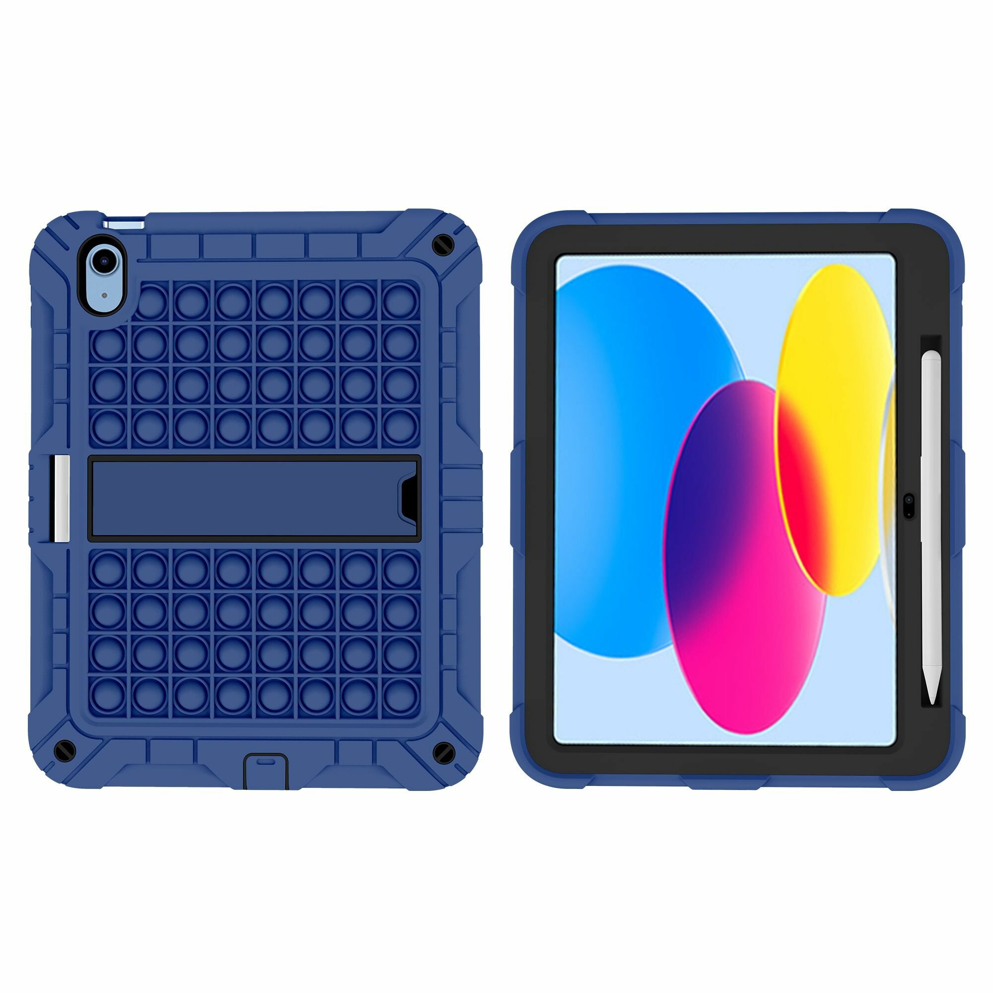 Чехол для iPad 10 (2022) 10.9" Антистресс pop-it темно-синий