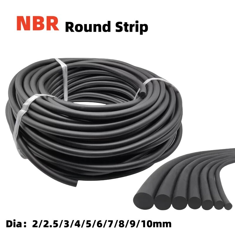 Черная уплотнительная лента NBR 5 Meters, Diameter 2mm