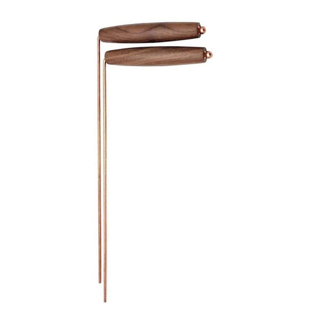 Металлический лозоискательный жезл с деревянной ручкой для паранормальных исследований, охоты на зло.