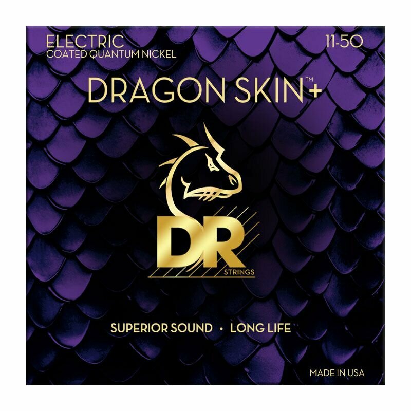 DR Strings DEQ-11 Dragon Skin+ Coated Quantum Nickel 11-50