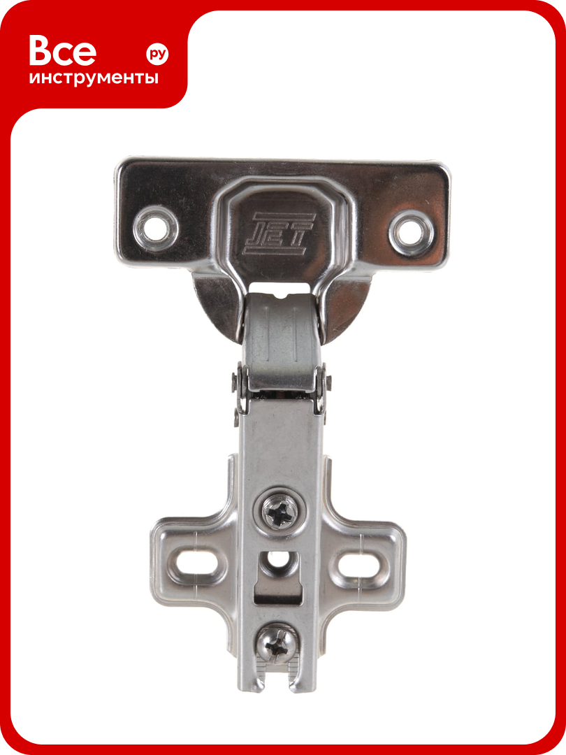 Петля для накл. дверей с монтажной планкой JET 305 Slide-On D35мм H0мм-2шт HE305A.110NI22 стальная никелевая петля