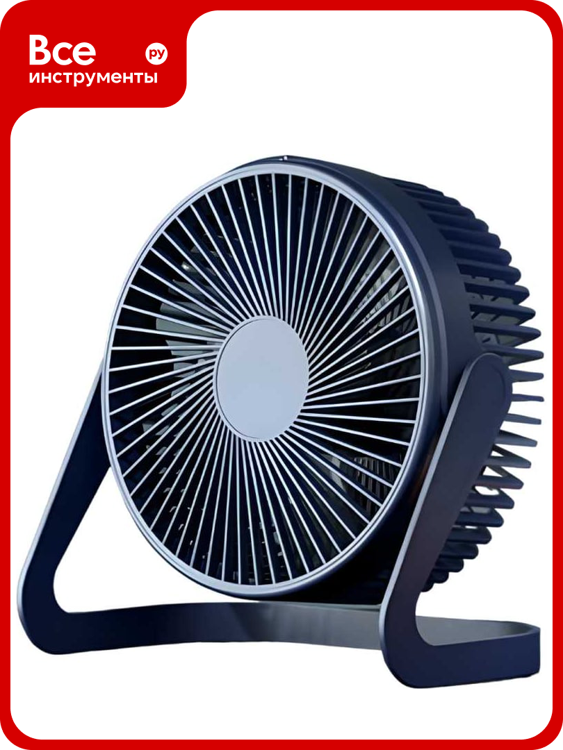 Вентилятор настольный ZDK тёмно-синий FAN AS-006, с механическим управлением