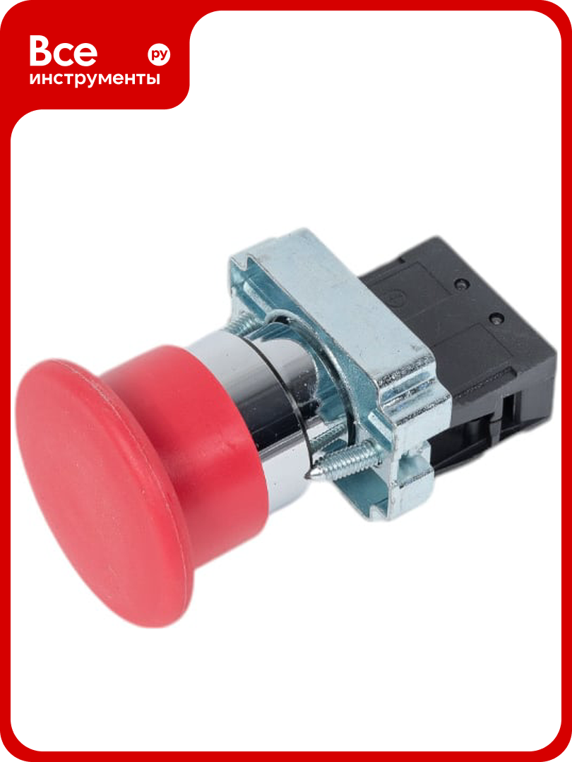 Кнопка, ЭРА, управления ЭРА LAY5-BC42 Грибок, красная, 1р, 20/200/3200 Б0045643, Фото, товара