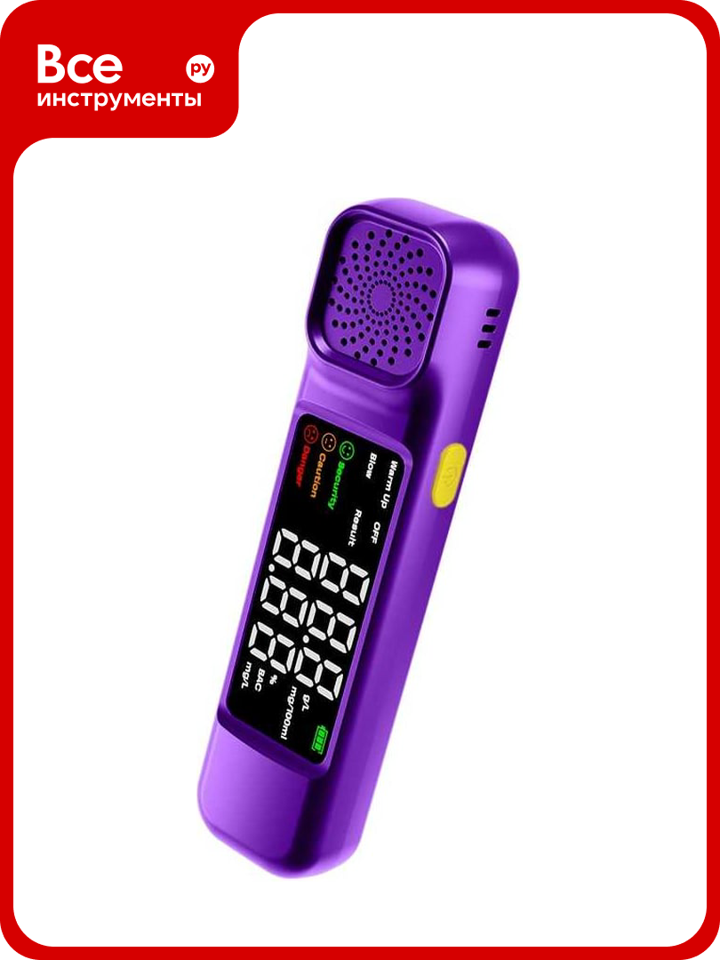 Алкотестер Ermenrich (Эрменрих) Seek AT20 с аккумуляторным питанием, дисплеем, USB‑портом, для проверки водителей