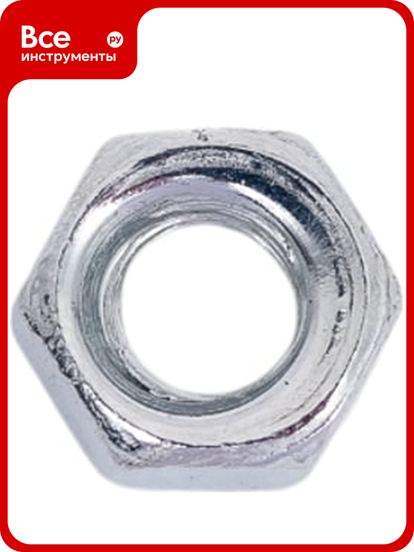 Гайка DIN934 шестигранная оцинкованный М4 50 шт Zitar 103023