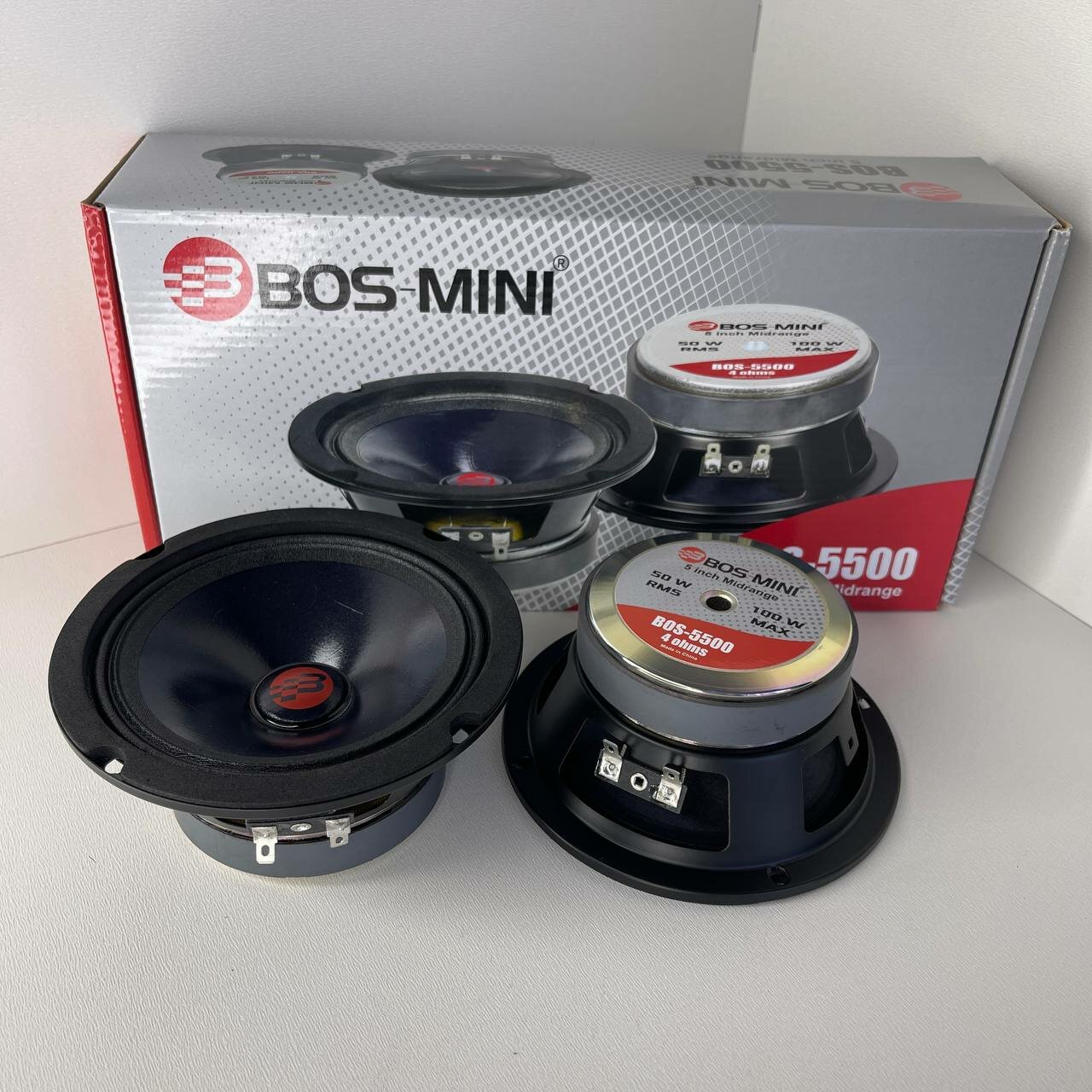 Автомобильные динамики Bos-Mini Bos-5500, (5 Дюймов), 100 Вт/ Комплект из 2 штук