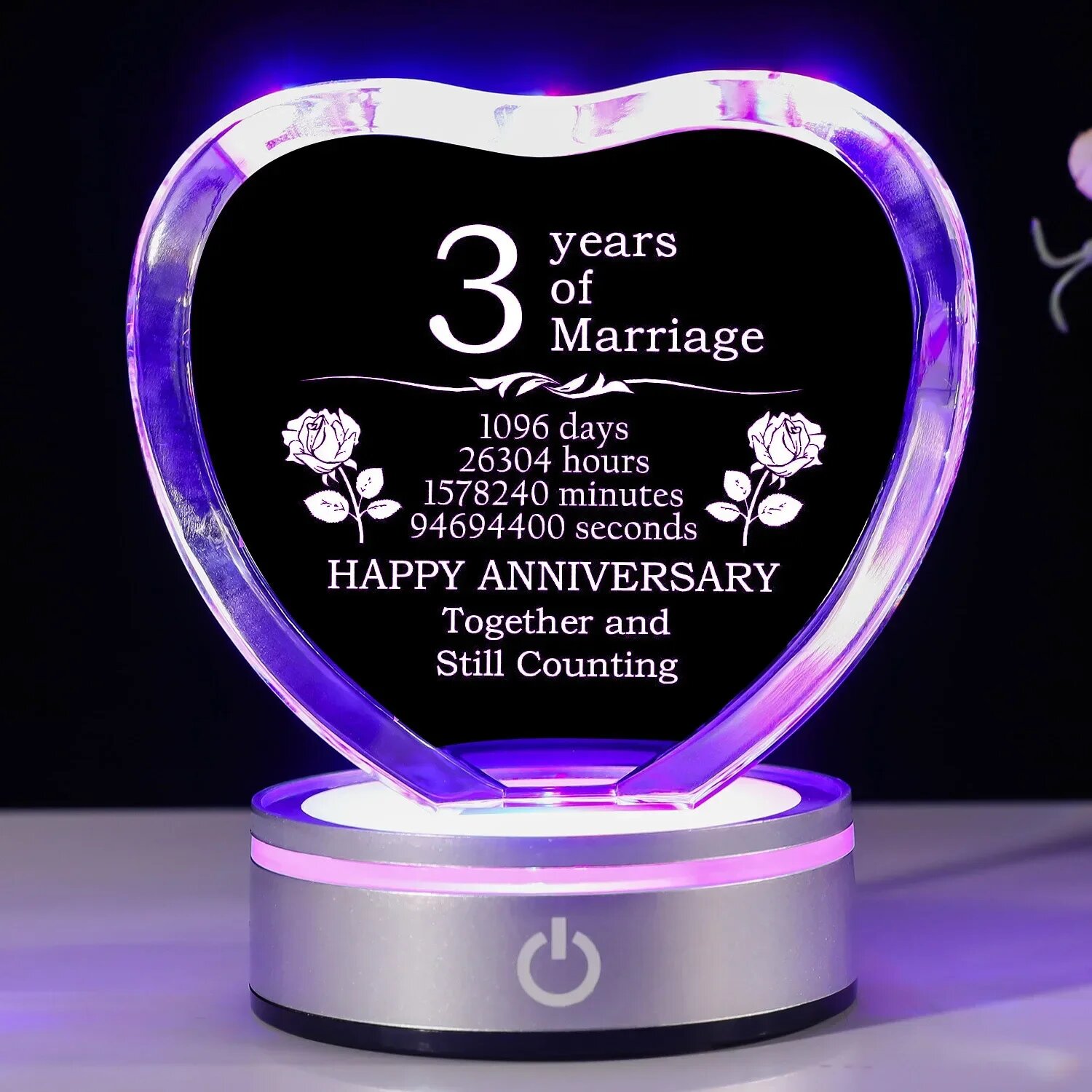 Персонализированная фоторамка из кристаллы, With base-large