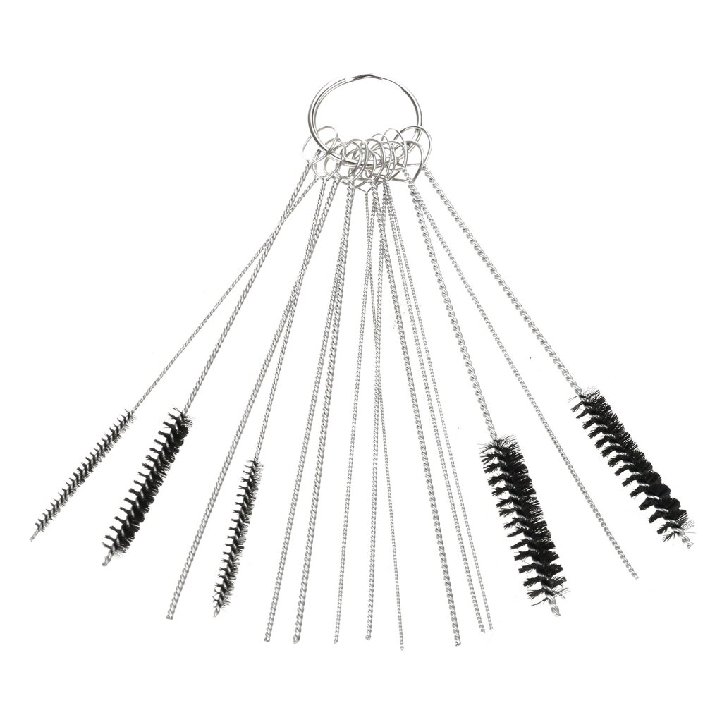 15 шт. Наборы Игл Для Чистки Карбюратора, Инструмент Для Удаления Грязи, Щетка Для Автомобилей И Мотоциклов, Точный Инструмент Из Нержавеющей Стали