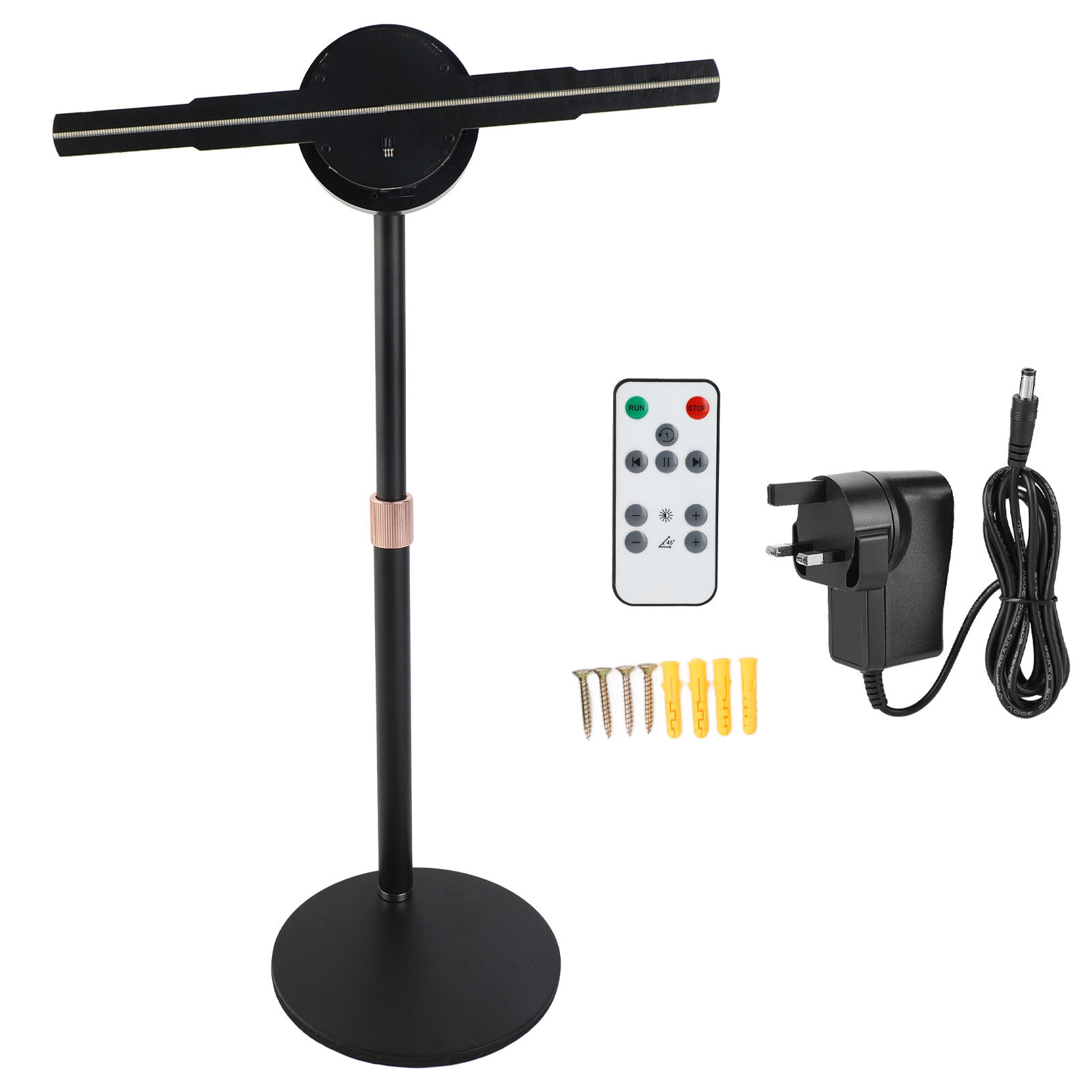 3D голографический фанат Ultra HD 256 LED поддержка Wi -Fi App Hologram Procect Fan с картой памяти 16 ГБ для Win 11in