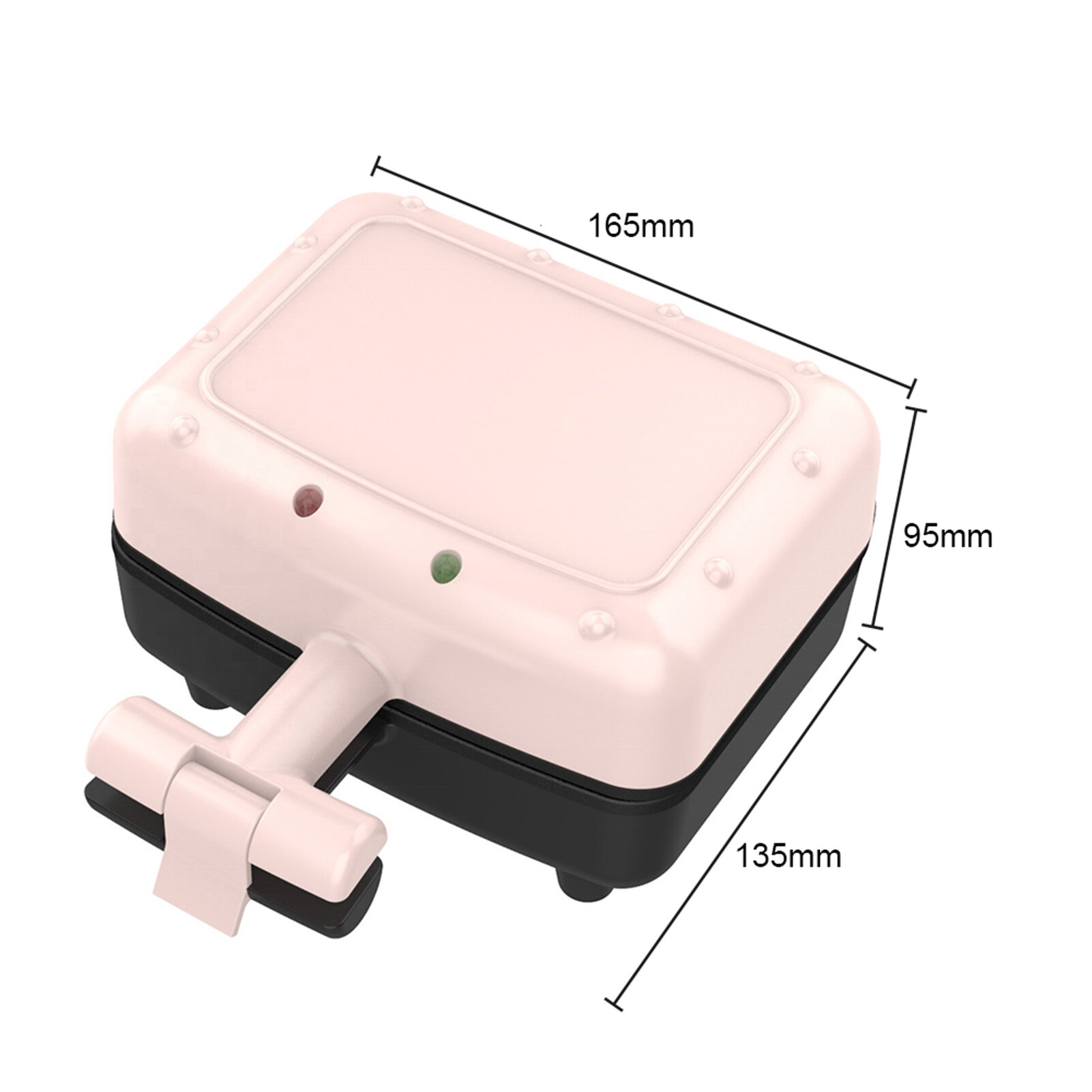 Сэндвичница для завтрака Компактная электрическая сэндвичница с антипригарным покрытием / световым индикатором / нескользящей ручкой Двусторонняя сэндвичница с подогревом для домашней кухни