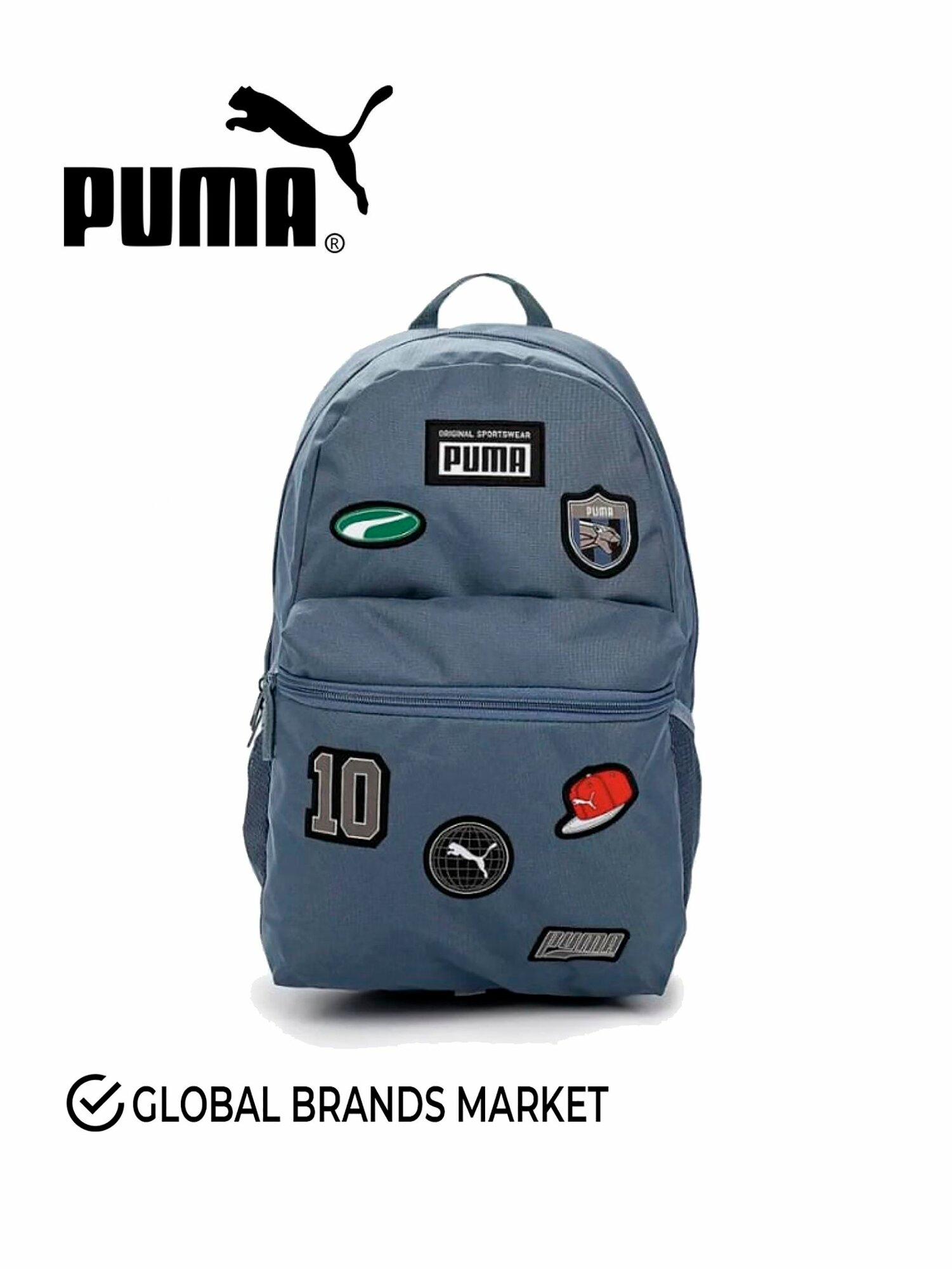 Рюкзак Puma Patch Backpack, синий, школьный/для студентов/повседневный/городской/спортивный, 22 л.