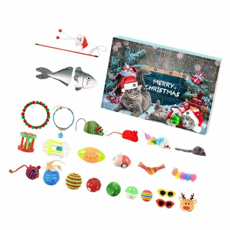 Кошачий Адвент-Календарь Рождественская Слепая Коробка