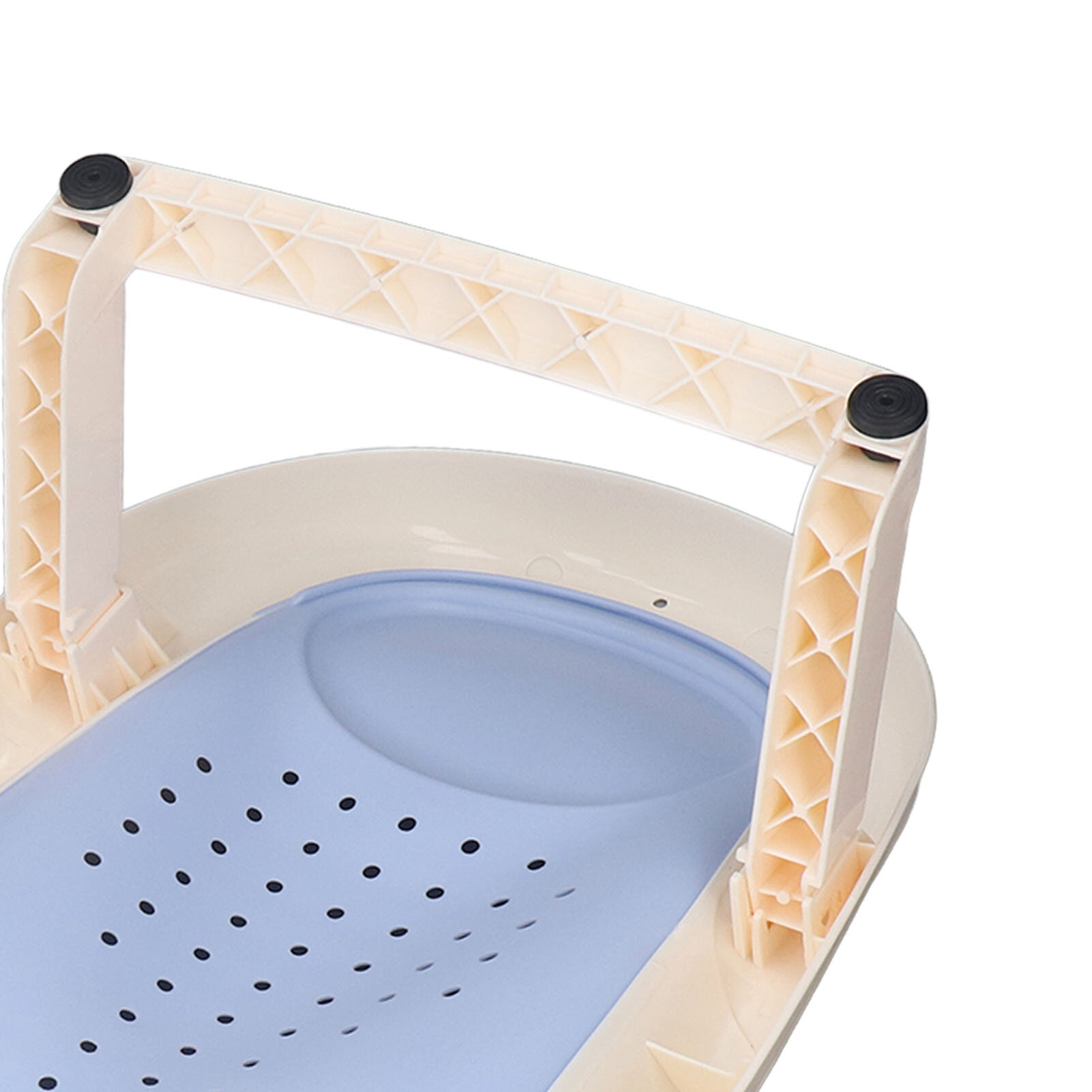 Складная подставка для детской ванночки с термометром, противоскользящая эргономичная ванна для детской ванночки, синяя