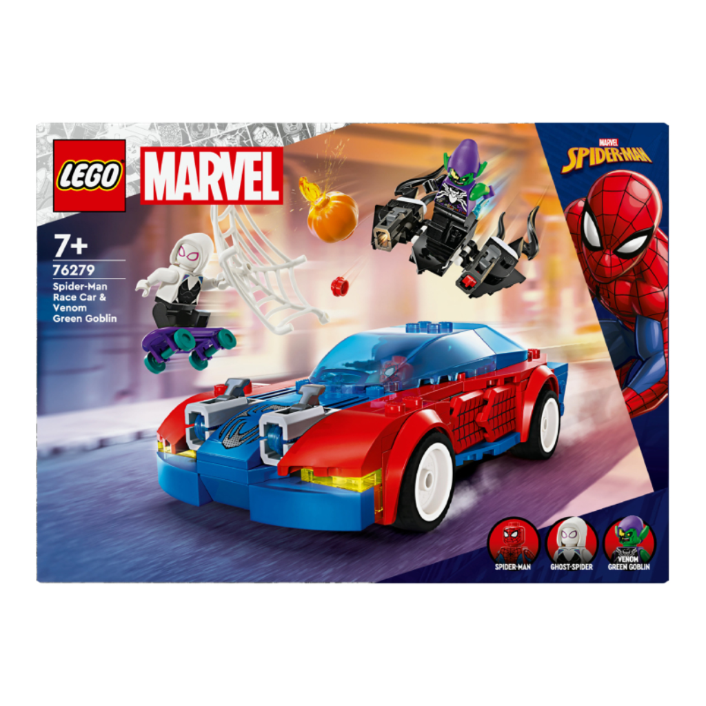 Конструктор LEGO Super Heroes 76279 Гоночная машина Человека-паука и Зеленый гоблин Веном, 227 дет.