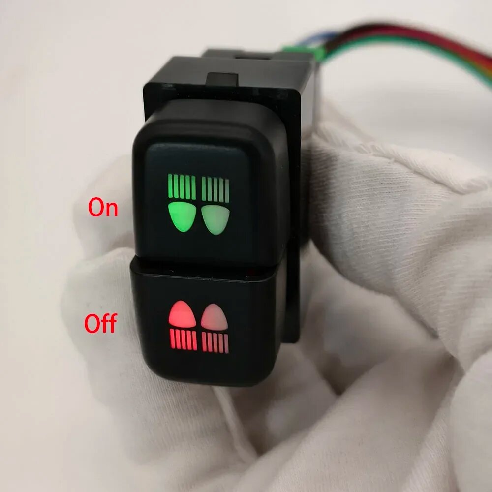 1 шт, автомобильный переключатель для передней и задней противотуманной фары с двумя кнопками и проводом для Mitsubishi Lancer EX Pajero V73 93 V97 Front rear headlight