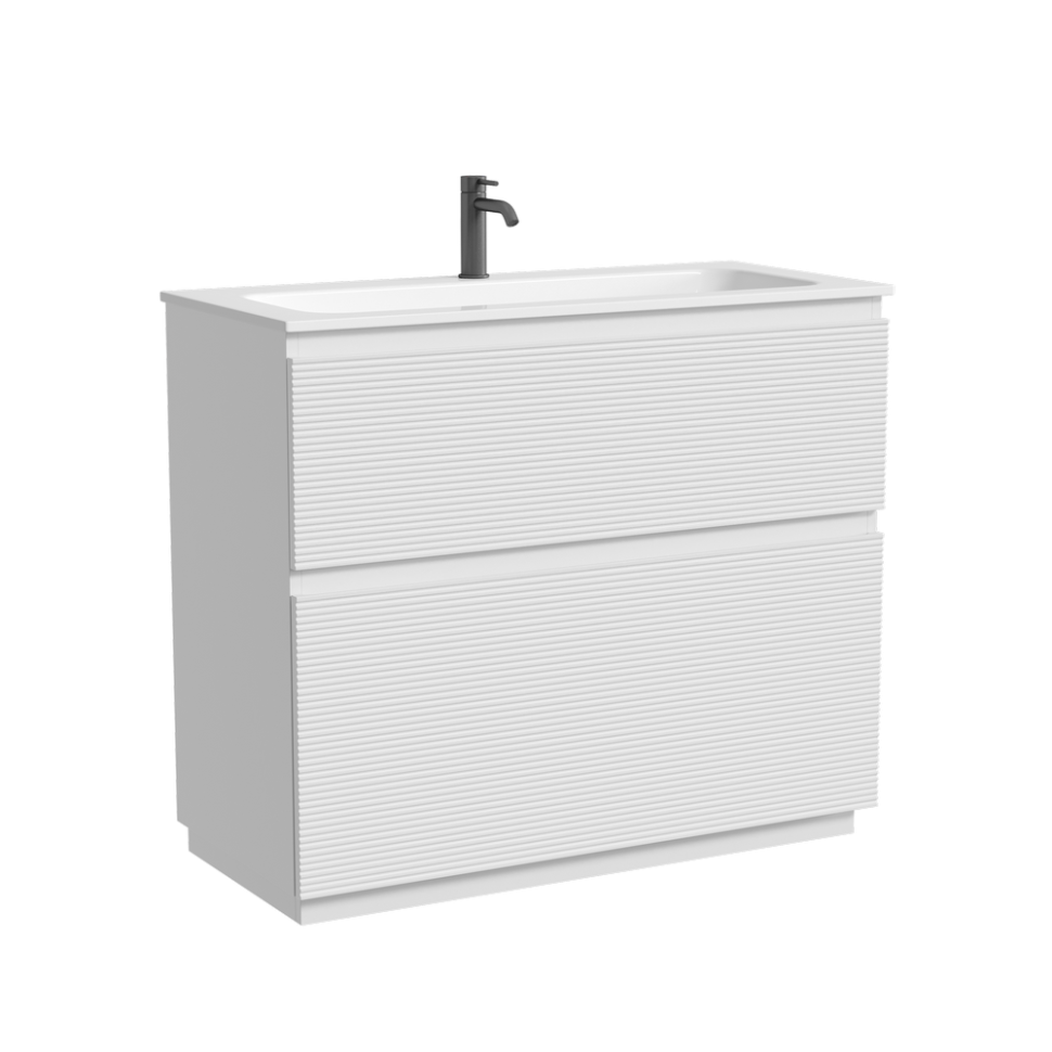 Тумба напольная SANCOS Folk Floor 995х445х850, c двумя ящиками оснащенными доводчиками, Bianco, арт. FL100FW